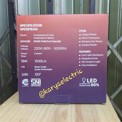 Promo Lampu Led Panel Downlight Inlite In Lite Watt Bulat Outbow Putih Diskon Di Seller