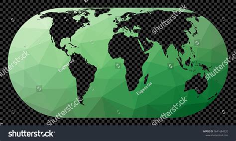 World Map Eckert 4 Projection Polygonal Stock Vector Royalty Free 1641684220 Shutterstock