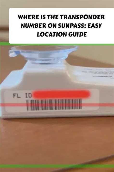 Where Is The Transponder Number On Sunpass Easy Location Guide