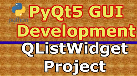 Pyqt5 Simple Project With Qlistwidget Codeloop