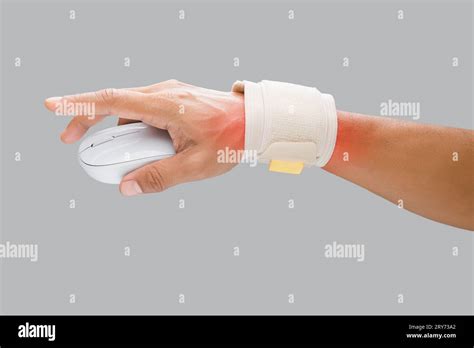 The Man Uses A Wrist Restraint To Support His Wrist And Prevent Pain