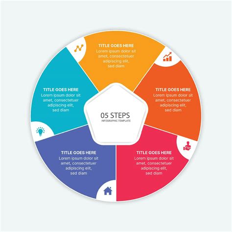Circle Round Cycle Business Infographic Design Template With 5 Options 36129079 Vector Art At