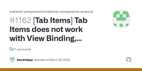 Tab Items Tab Items Does Not Work With View Binding Throws Npe Issue Material