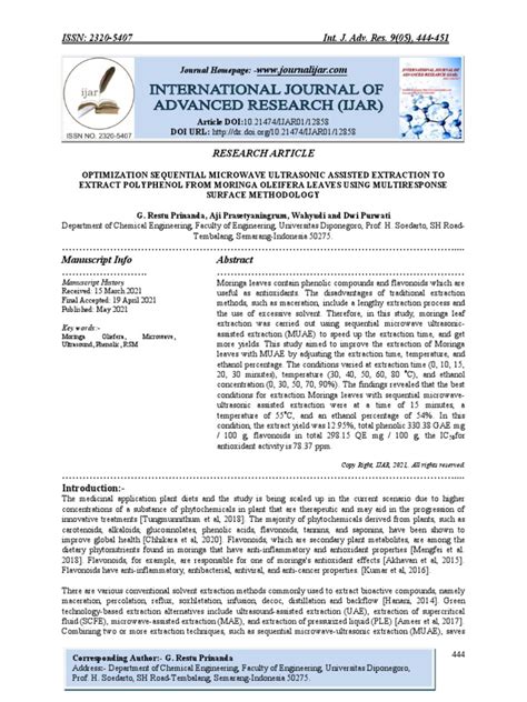 Journal Homepage Introduction Pdf Polyphenol Flavonoid