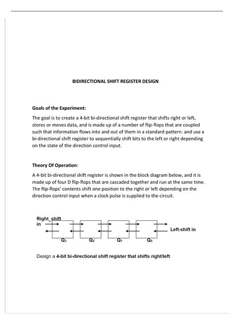 Lab7 Bidirectional Shift Register Design Eet 3100 Stuvia Us