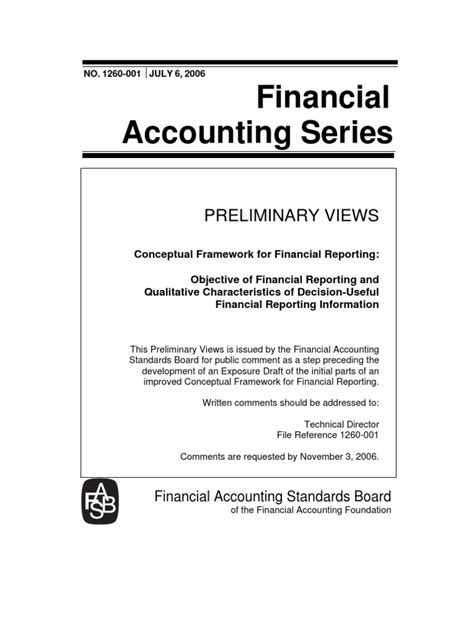 Fasb Conceptual Framework Financial Accounting Standards Board