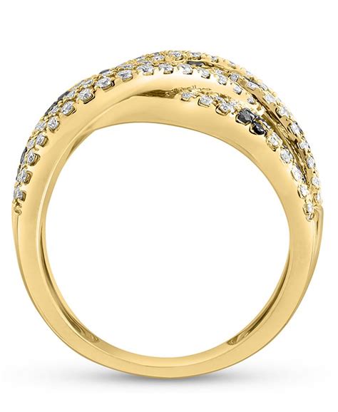 Effy Collection Effy® Multicolor Diamond Crossover Statement Ring 1 1 3 Ct T W In 14k Gold