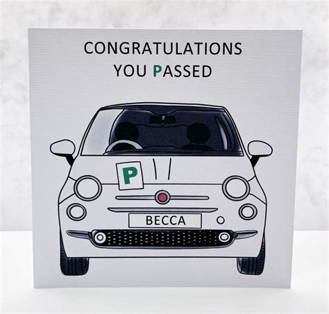 Personalised Passed Your Driving Test Card Driving Test Card