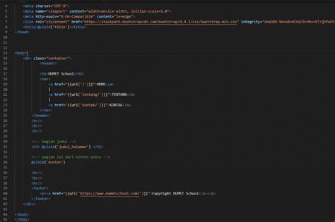 Cara Membuat Template Dinamis Menggunakan Blade Laravel Part 2 Kursus