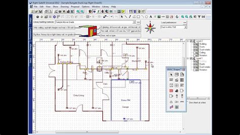 [wrightsoft] Example Duct Design Step 7a Multi Level Duct Drawing With Risers Youtube