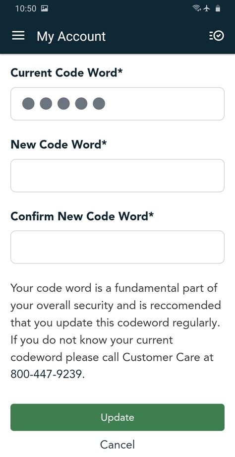 How To Update Your Code Word
