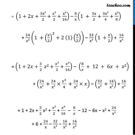 Misc 9 Expand Using Binomial Theorem 1 X 2 2 X 4 Expansion
