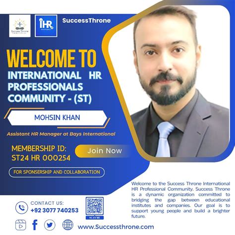 Mohsin Khan On Linkedin Im Happy To Be A Part Of International Hr Professional Community St On…