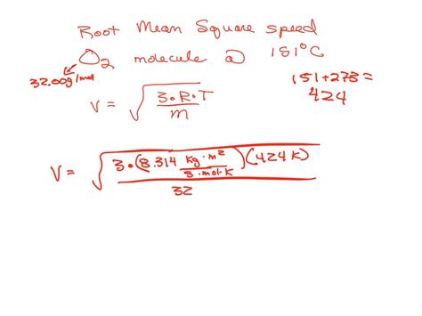 SOLVED Compute the root mean square speed of 𝐎2 molecules in a sample of oxygen gas at a