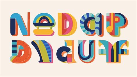 Elegant Retro Striped Rounded Font Light Condensed Version Image Premium Ai Generated Vector