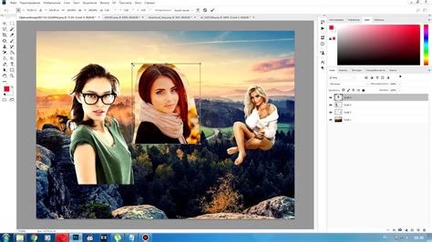 Как наложить одну картинку на другую в Фотошопе Youtube