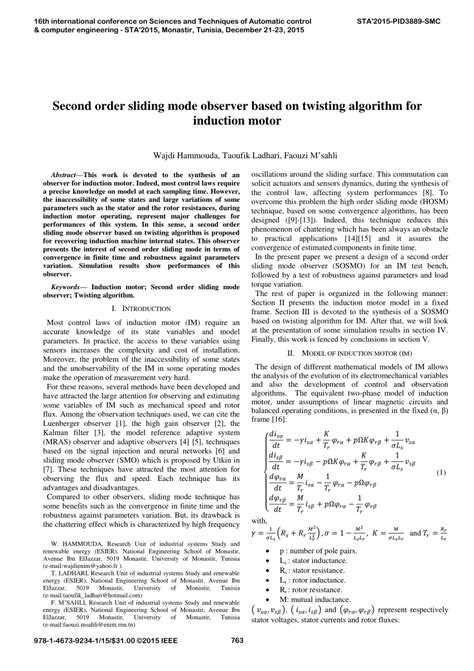 pdf second order sliding mode observer based on twisting algorithm