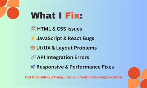 Fix Bugs In Html Css Javascript React And Tailwind Css By