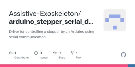 Github Assistive Exoskeletonarduinostepperserialdriver Driver For Controlling A Stepper
