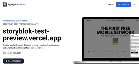 Ai Landing Page Feedback For Storyblok Test Previewvercelapp