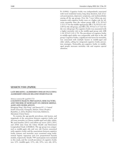 Pdf Cognitive Frailty Prevalence Risk Factors And The Risk Of