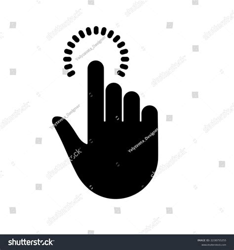 Cursor Hand Computer Mouse Silhouette Icon Stock Vector Royalty Free 2238755255 Shutterstock