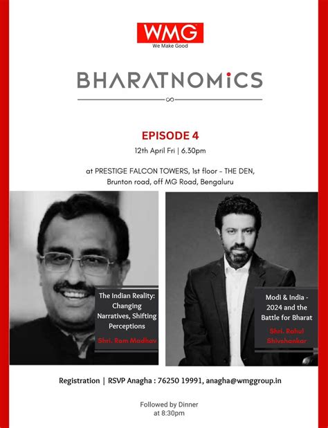 Anagha Ramesh On Linkedin Come Join Us For Bharatnomics 4 Session 1 Shri Ram Madhav President