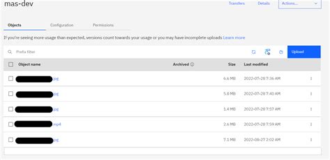 setup manage attachments with ibm cloud object storage s3