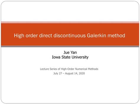 pdf high order direct discontinuous galerkin method dokumen tips
