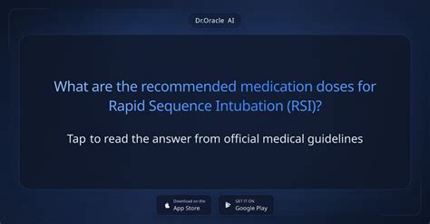 What Are The Recommended Medication Doses For Rapid Sequence Intubation Rsi