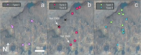 spatial distribution of clast types along the curiosity traverse