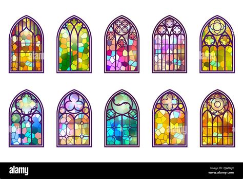 Gothic Window Frames Stock Vector Images Alamy