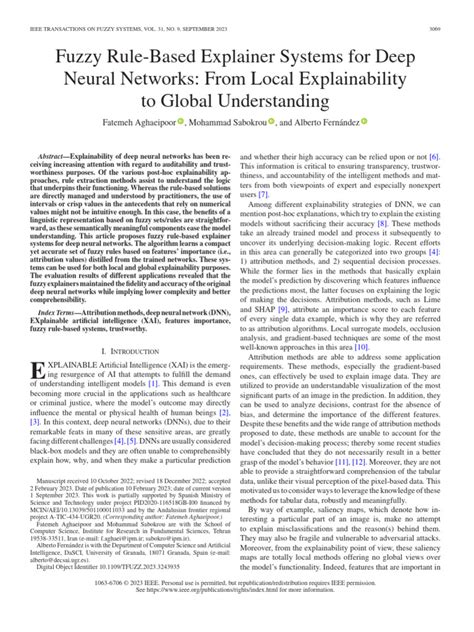 3032 2023 Ieee Tfs Fuzzy Rule Based Explainer Systems For Deep Neural
