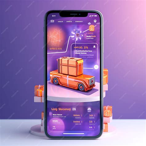 Premium Ai Image Mobile App Layout Design Of Tech Gadget Delivery With Futuristic And High