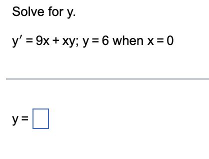 Solved Solve For Y Y X Xy Y When X Chegg Com