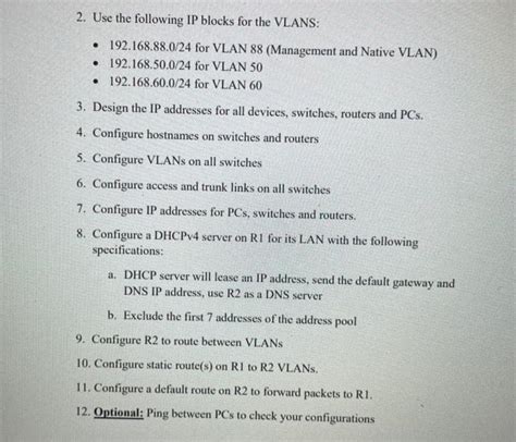 solved 1 create the following network topology using packet