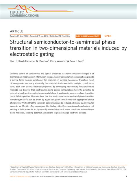 Structural Semiconductor To Semimetal Phase Transition In Two Dimensional Materials Induced By