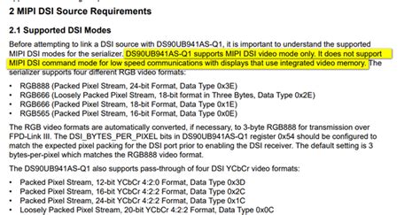 DS UB AS Q 当MIPI DSI配置为video mode 对其三种时序控制模式有没有要求以及如何配置 接口论坛 接口 E E 设计支持