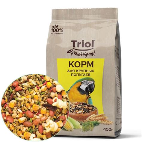 Корм для крупных попугаев, 450г, Triol Original - купить с доставкой по ...