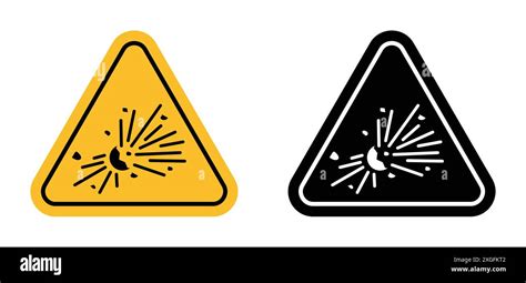 Explosive Materials Hazard Sign Vector Logo Set Collection For Web App