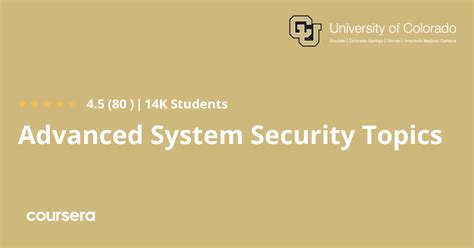 Advanced System Security Topics Coursya