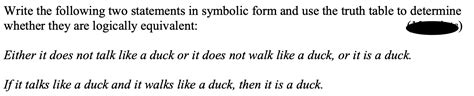 Solved Write The Following Two Statements In Symbolic Form Chegg