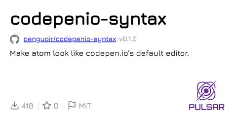 Codepenio Syntax