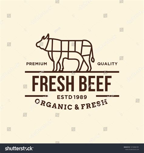 Beef Vector Logoicon Illustration Mascot 스톡 벡터 로열티 프리 1010886781