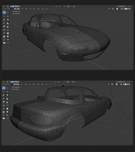 blender noob here tried modeling a car to test out my skills and practice this isn t exactly