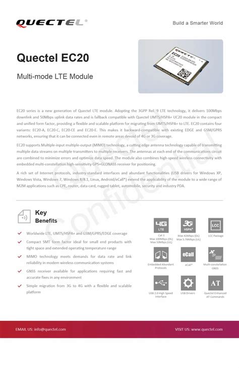 Quectel Ec20 4g Module At ₹ 1999piece Gsm General Packet Radio Service Module In Noida Id