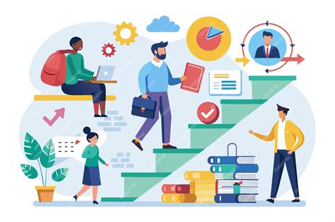 Premium Vector Internship As Job Career Training And Skill Practice