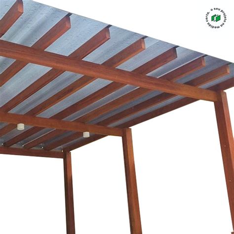 Kit Cobertura Pergolado 500x600 Policarbonato Alveolar 6mm