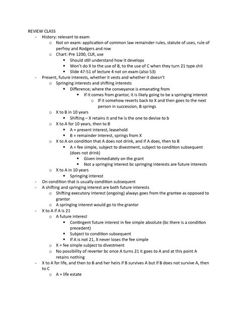 Review Class Review Class History Relevant To Exam O Not On Exam