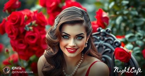 Retro Pin Up Girl In A Lush 1950s Garden Ai Art